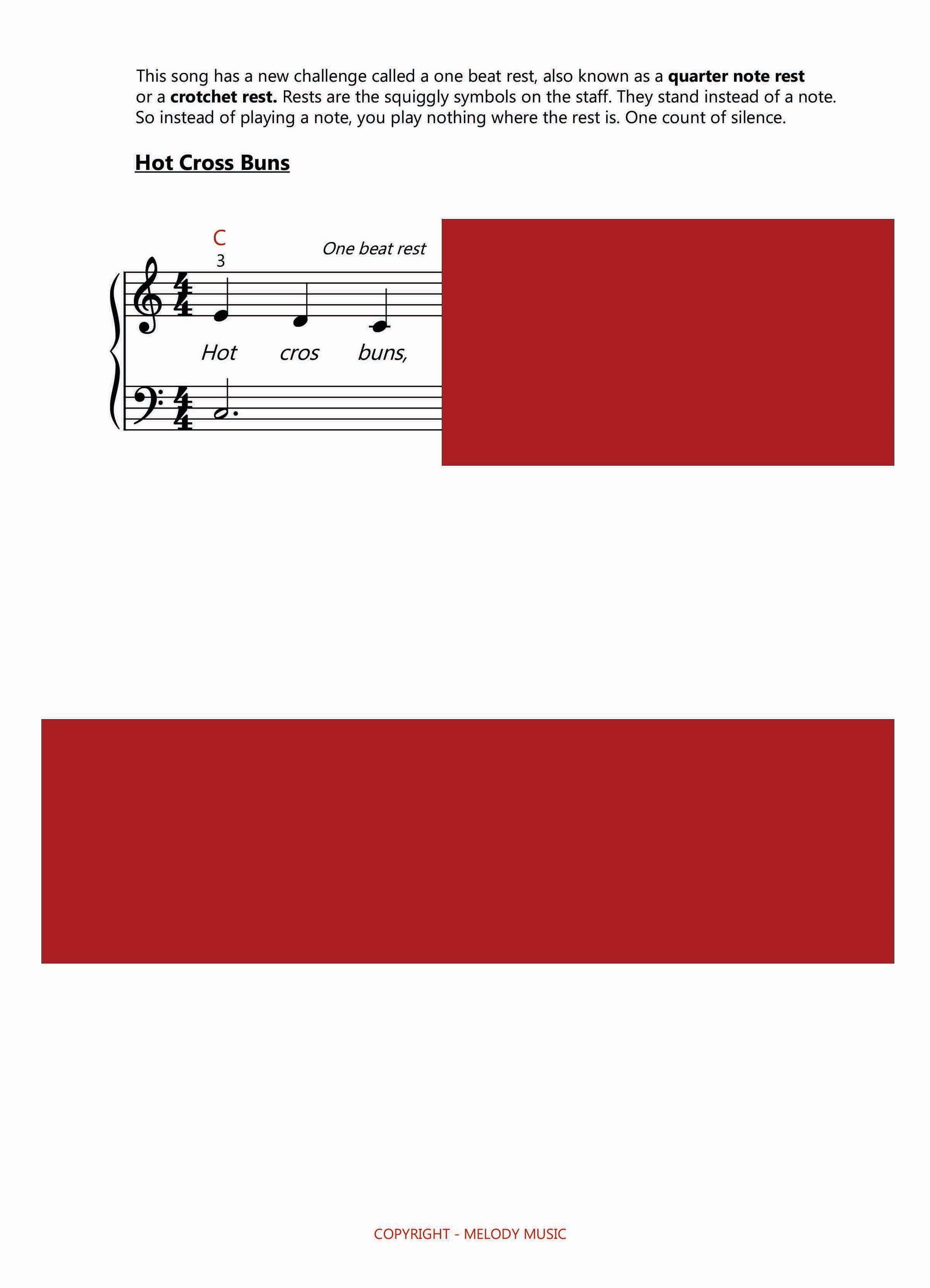 HOT CROSS BUNS – MELODY MUSIC